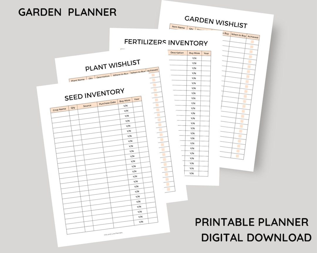 Garden Planner Printable, Gardening Log, Garden Journal, Gardening ...