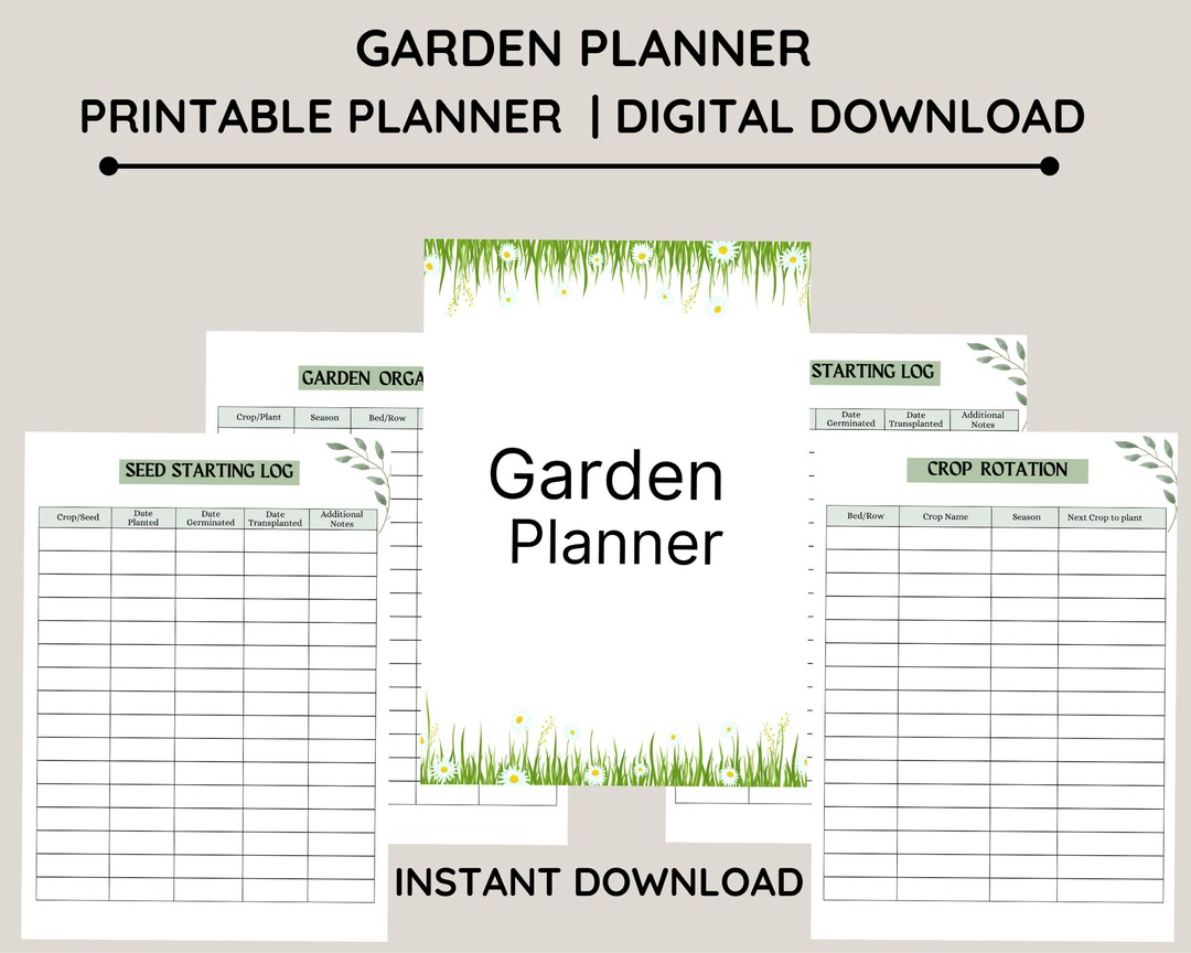 Garden Planner Printable, Gardening Log, Garden Journal, Gardening ...