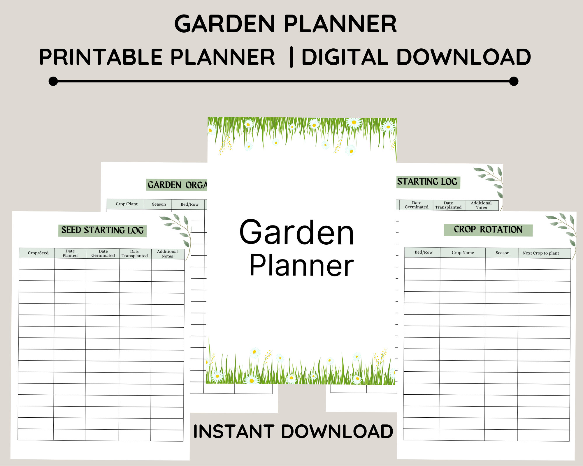 Garden Planner Printable, Gardening Log, Garden Journal, Gardening ...
