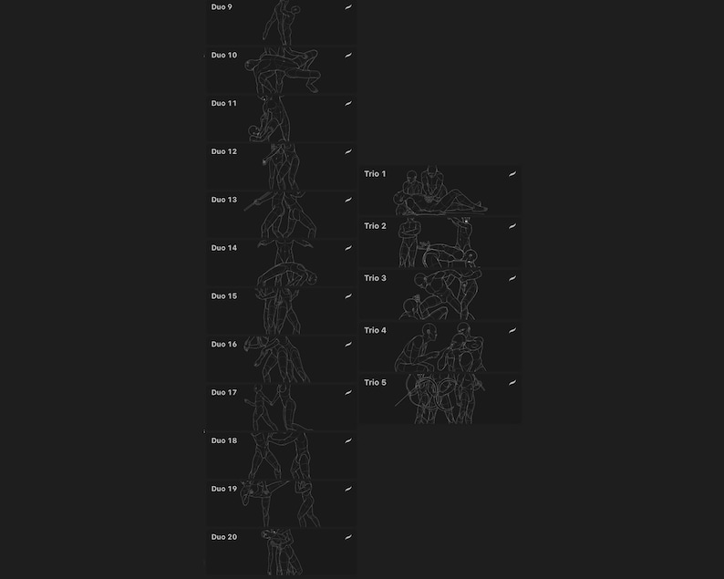 65 Procreate Dynamic Scene Pose Stamps Anatomy Various Poses Reference ...