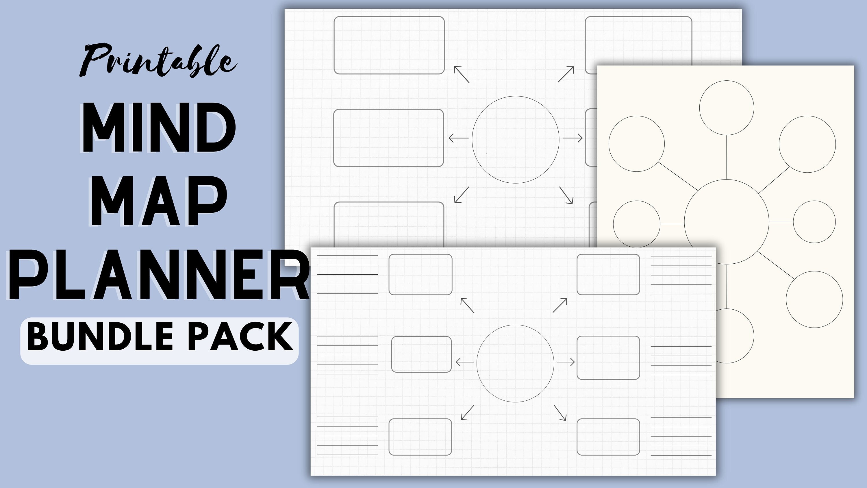 Mind Map Template Mind Map Template Printable Printable Mind - Etsy UK