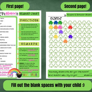 Printable Kids Reward, Behavior, and Chore Chart! Positive Behavior ...