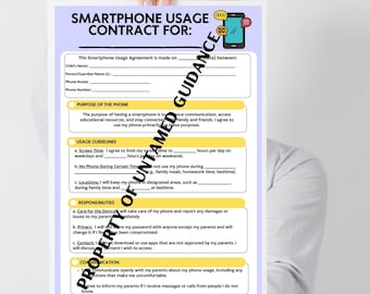 Cell Phone Contract-printable Digital Download - Etsy Canada