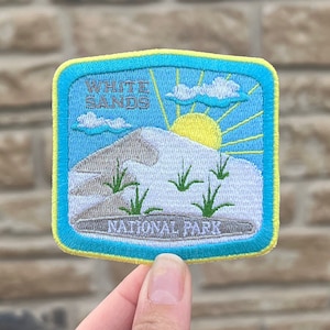 White Sands National Park Full Embroidered Iron-on Patch, New Mexico ...