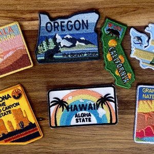 Oregon Full Embroidered Iron on Patch, Hat Sew on Applique, USA States ...