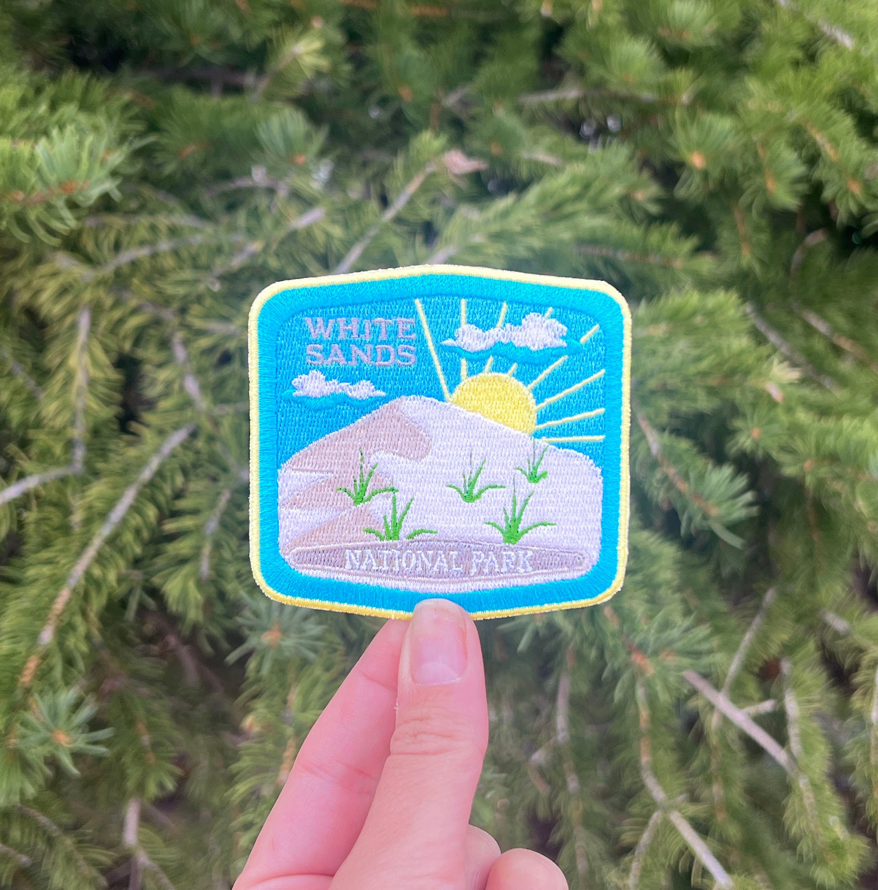 White Sands National Park Full Embroidered Iron-on Patch, New Mexico ...