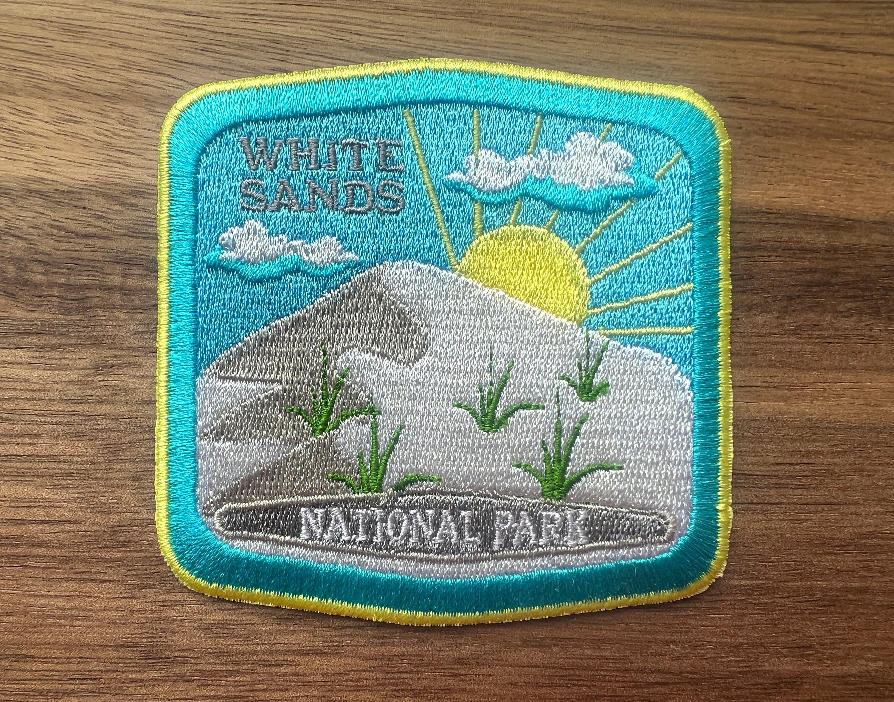 White Sands National Park Full Embroidered Iron-on Patch, New Mexico ...