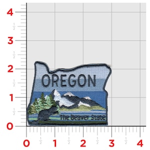 Oregon Full Embroidered Iron on Patch, Hat Sew on Applique, USA States ...