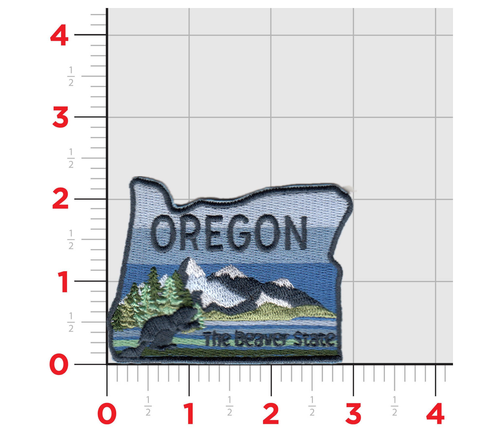 Oregon Full Embroidered Iron on Patch, Hat Sew on Applique, USA States ...