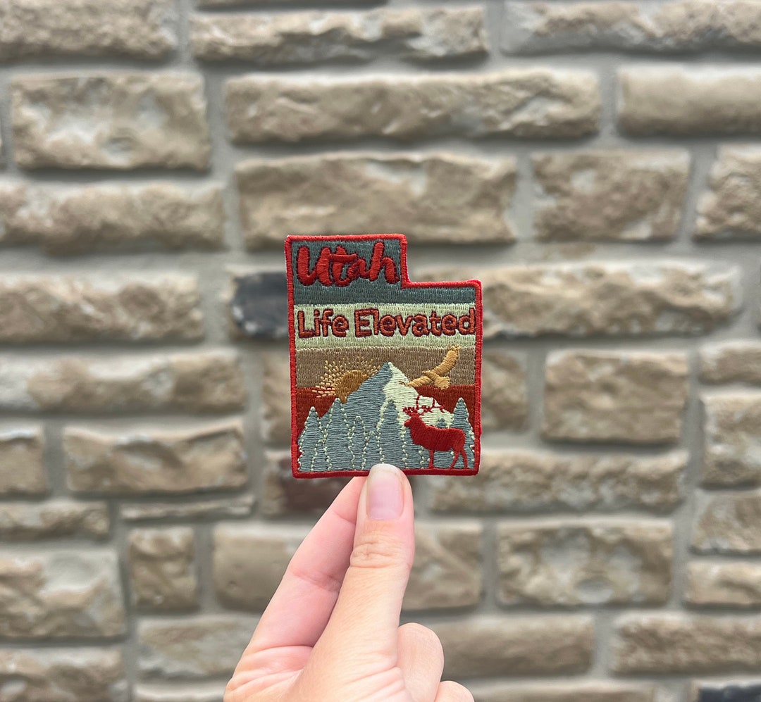 Utah Full Embroidered Iron on Patch, State Art Gift, Travel Patch for ...