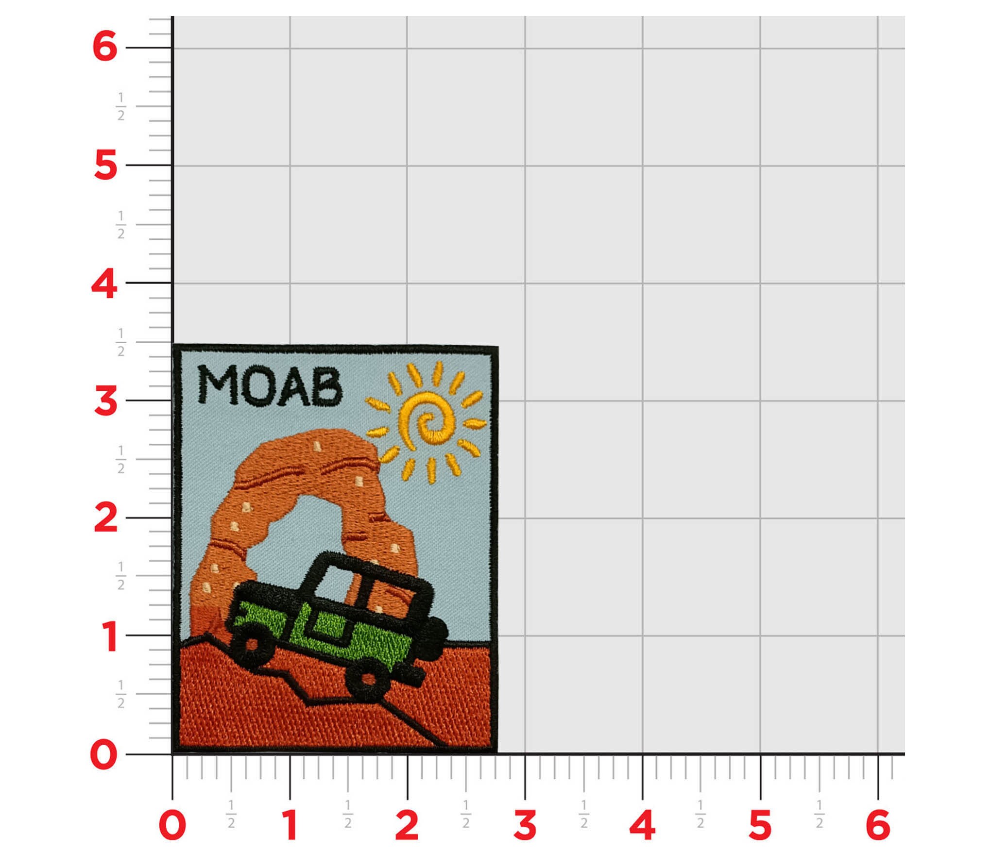 Moab Embroidered Iron on Patch, Outdoor Recreation Iron on Patch ...