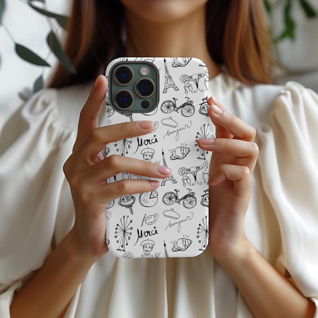 Paris France Phone Case: Girly Parisian Travel Theme, Tough Protective ...
