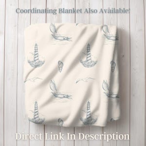Coastal Seaside Wrapping Paper Roll and Sheets, Classic Preppy Beach ...