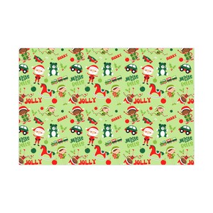 Christmas Santa's Elves Pattern Wrapping Paper Sheets and Roll, Winter ...