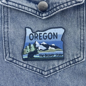 Oregon Full Embroidered Iron on Patch, Hat Sew on Applique, USA States ...