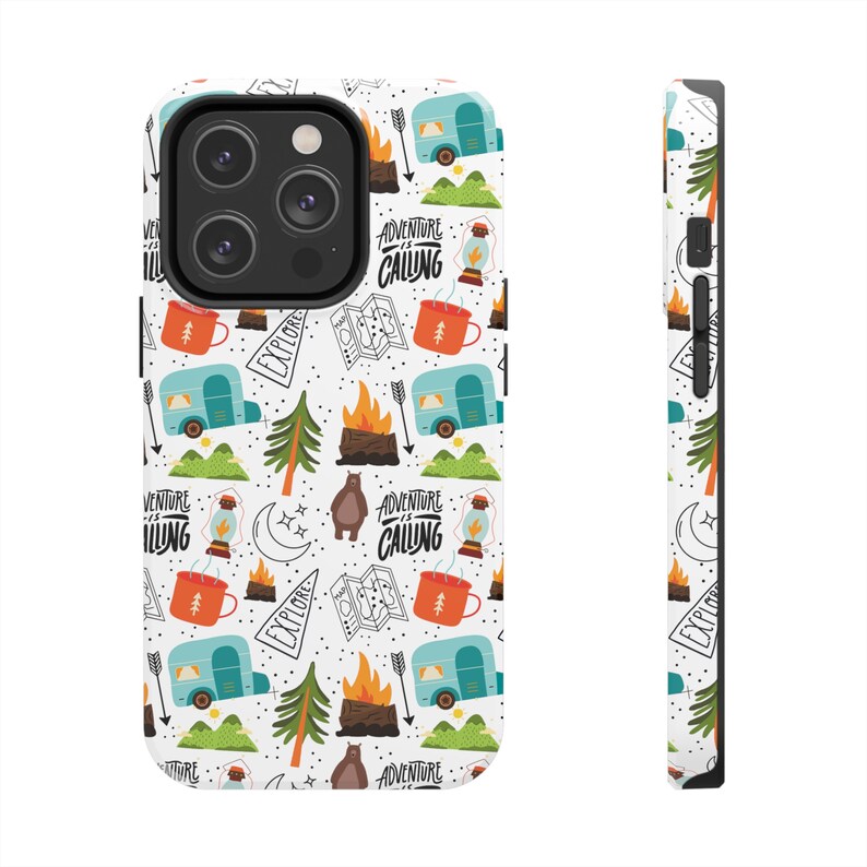 IPhone 13 Pro Case White Camping Theme iPhone 12 Case - Etsy