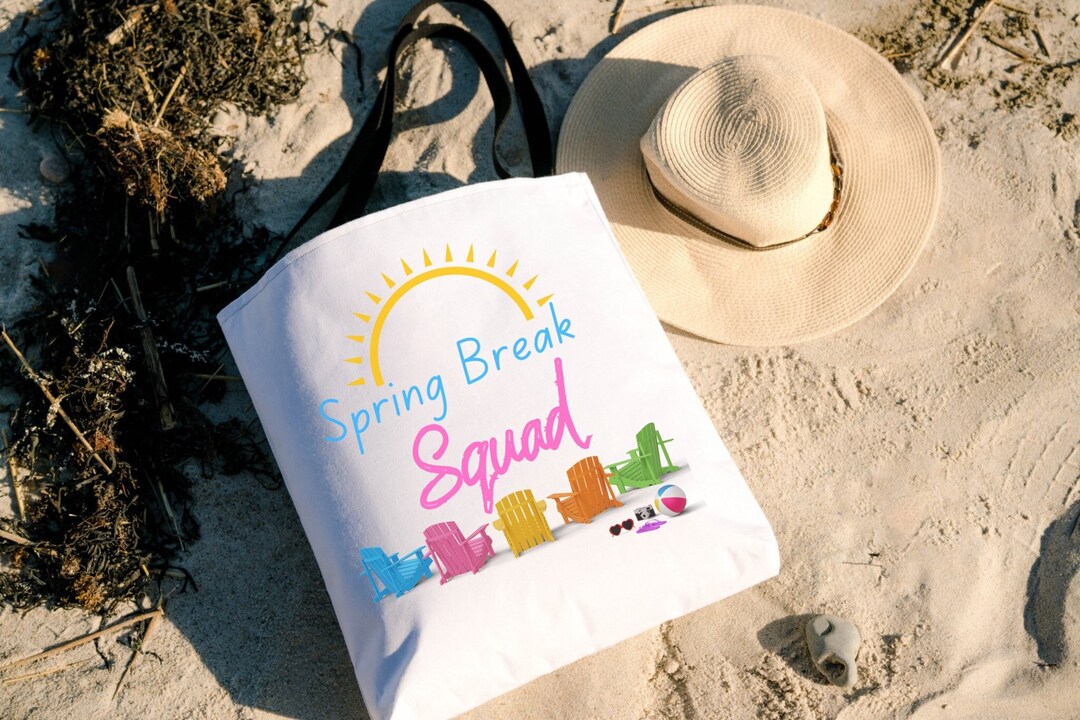 Spring Break Tote Bag Spring Break Gift Bag Vacation Travel - Etsy
