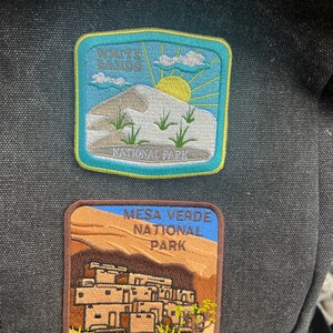 White Sands National Park Full Embroidered Iron-on Patch, New Mexico ...