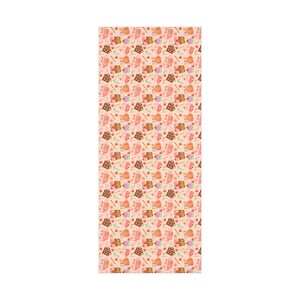 Candy Hearts Pink Gingerbread House Wrapping Paper Roll and Sheets ...