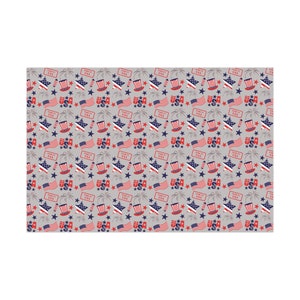 4th of July Wrapping Paper Roll and Sheet, Patriotic Independence Day ...