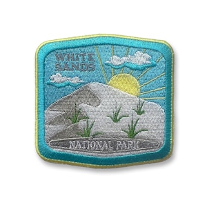 White Sands National Park Full Embroidered Iron-on Patch, New Mexico ...