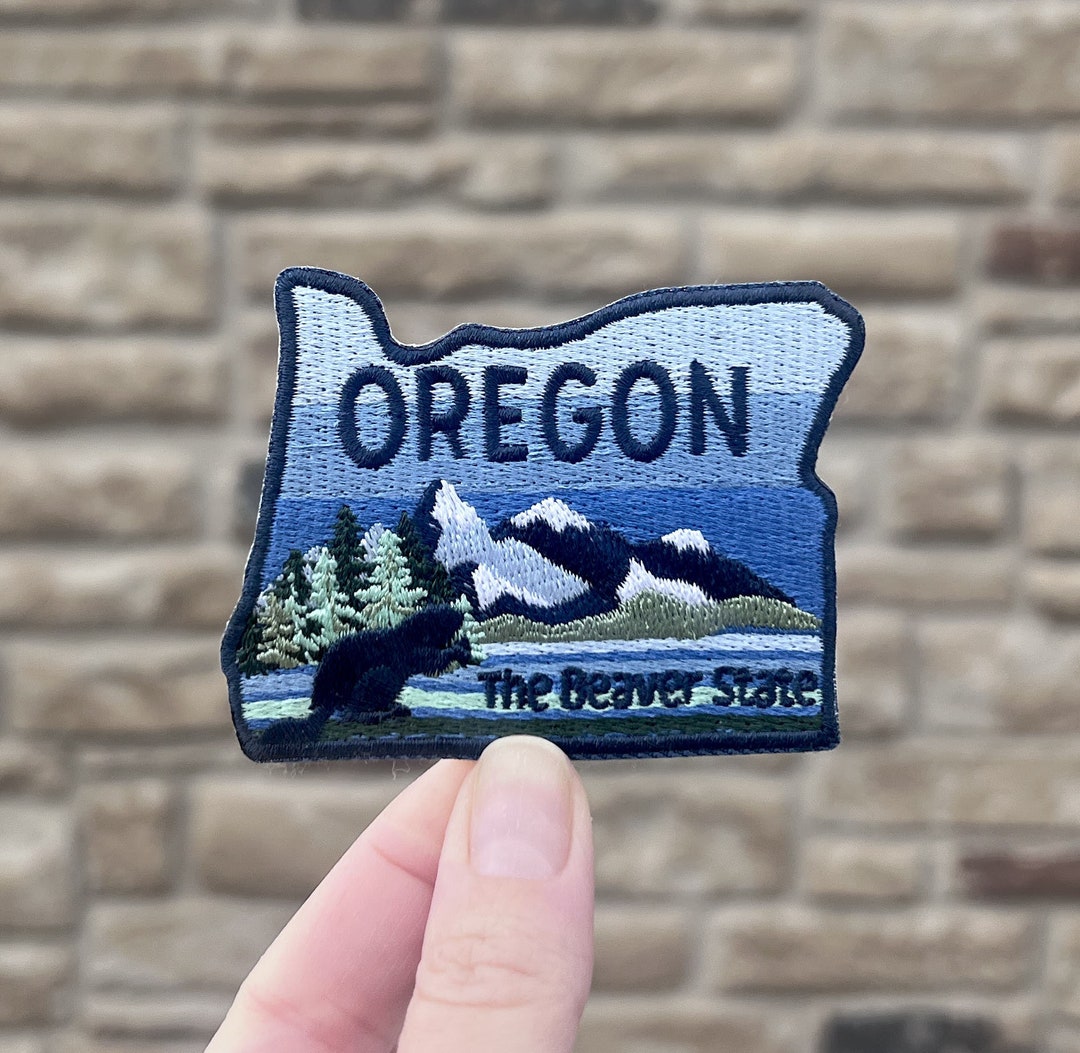 Oregon Full Embroidered Iron on Patch, Hat Sew on Applique, USA States ...