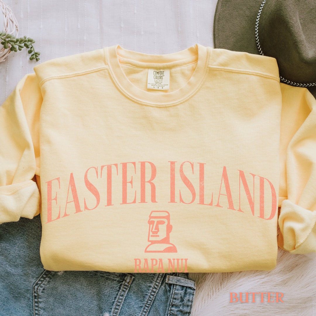 Easter Island Comfort Colors Sweatshirt, Souvenir Crewneck Pullover ...