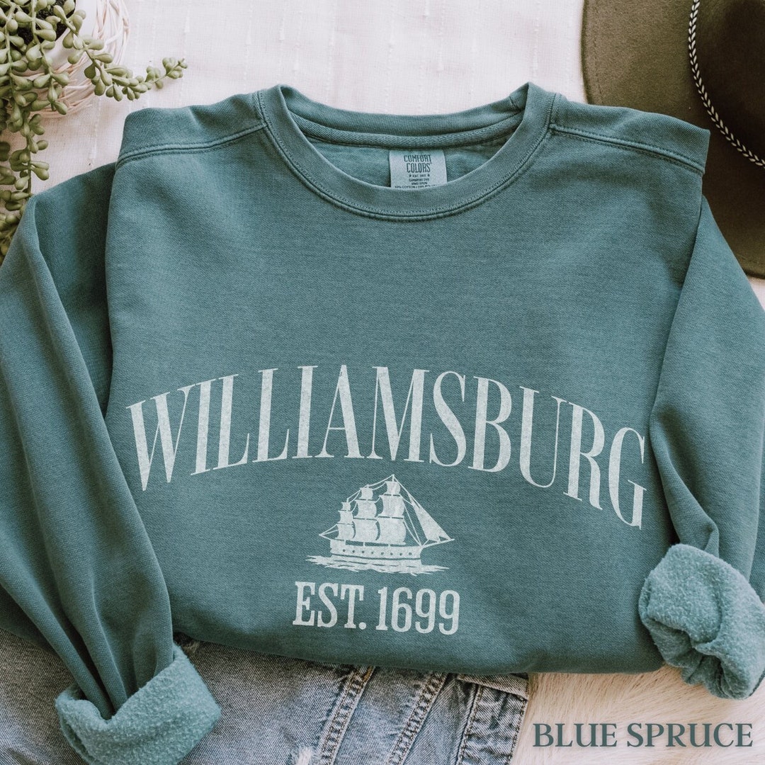 Williamsburg Virginia Vintage Comfort Colors Crewneck Sweatshirt ...