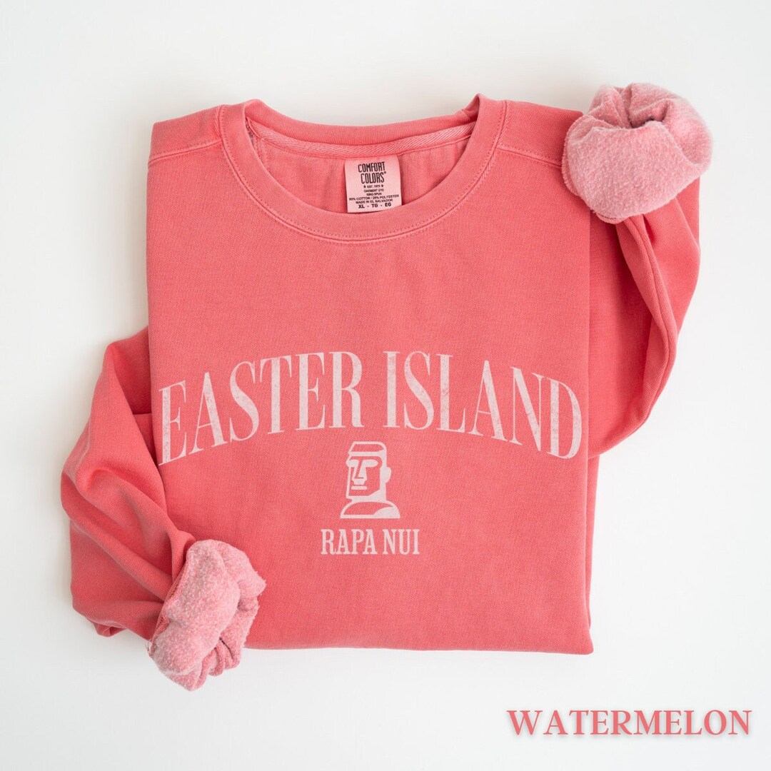 Easter Island Comfort Colors Sweatshirt, Souvenir Crewneck Pullover ...