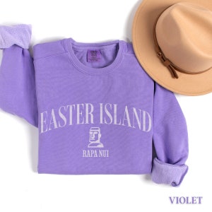 Easter Island Comfort Colors Sweatshirt, Souvenir Crewneck Pullover ...