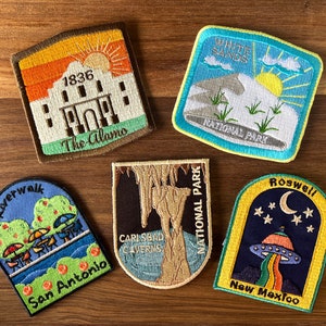 White Sands National Park Full Embroidered Iron-on Patch, New Mexico ...