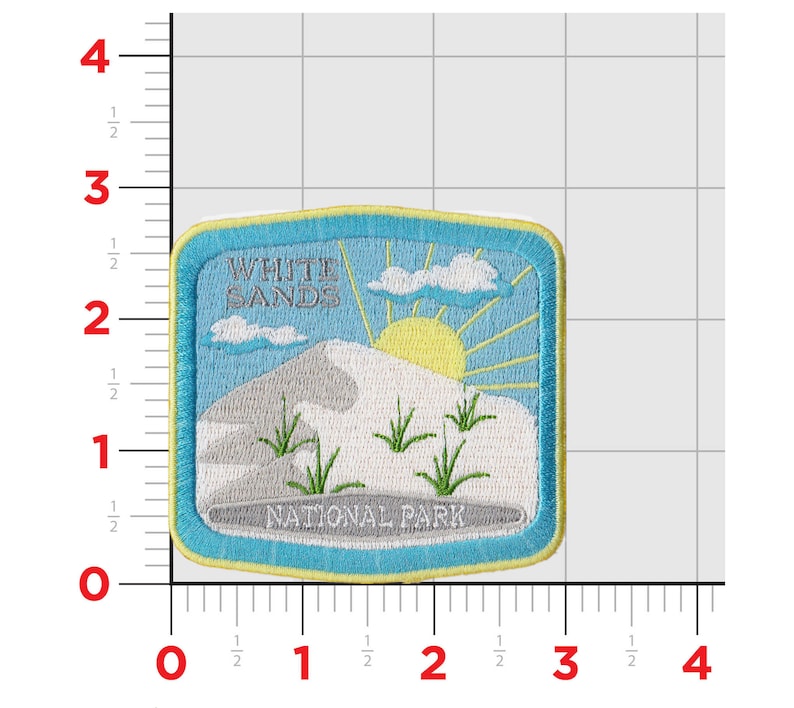 White Sands National Park Full Embroidered Iron-on Patch, New Mexico ...