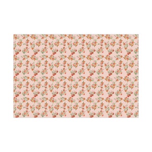 Peach Fruit Watercolor Wrapping Paper Roll and Sheets, Georgia Peach ...