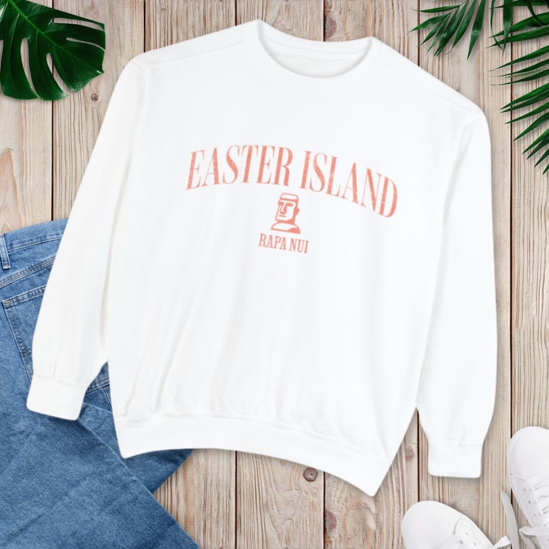 Easter Island Comfort Colors Sweatshirt, Souvenir Crewneck Pullover ...
