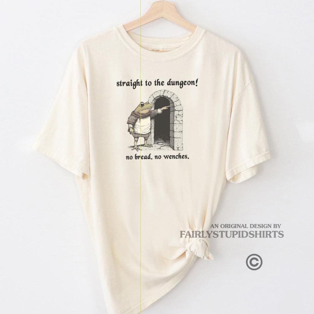 Straight to the Dungeon Frog T-shirt: Funny Weirdcore Meme Tee - Etsy