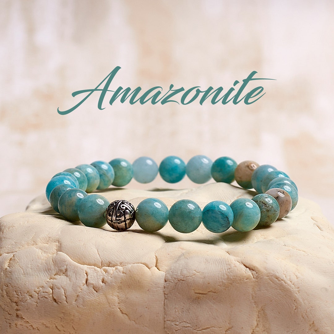Amazonite Crystal Bracelet, Amazonite Healing Bracelet, Amazonite Beaded Bracelet, Amazonite ...
