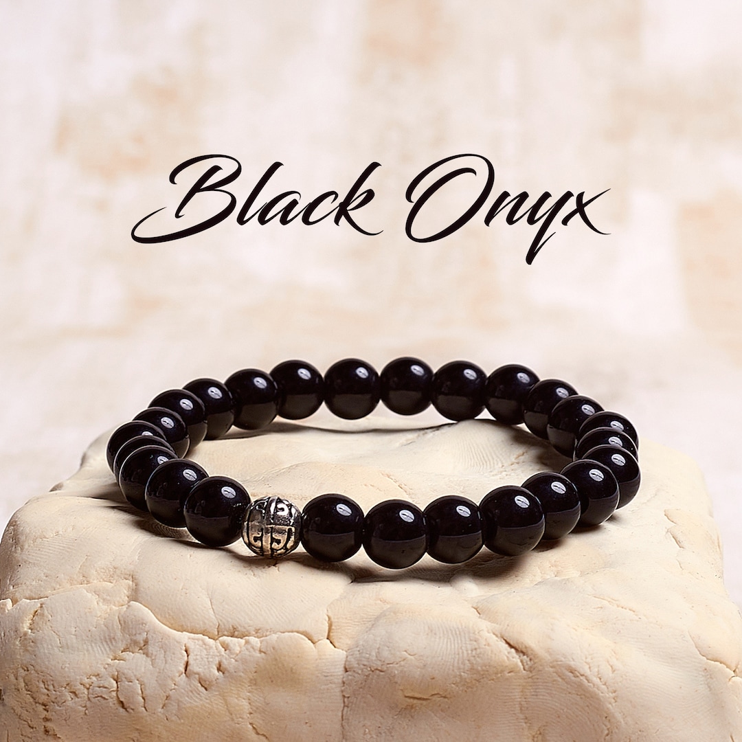 Black Onyx Crystal Bracelet, Physical Healing and Pain Relief, Healing ...