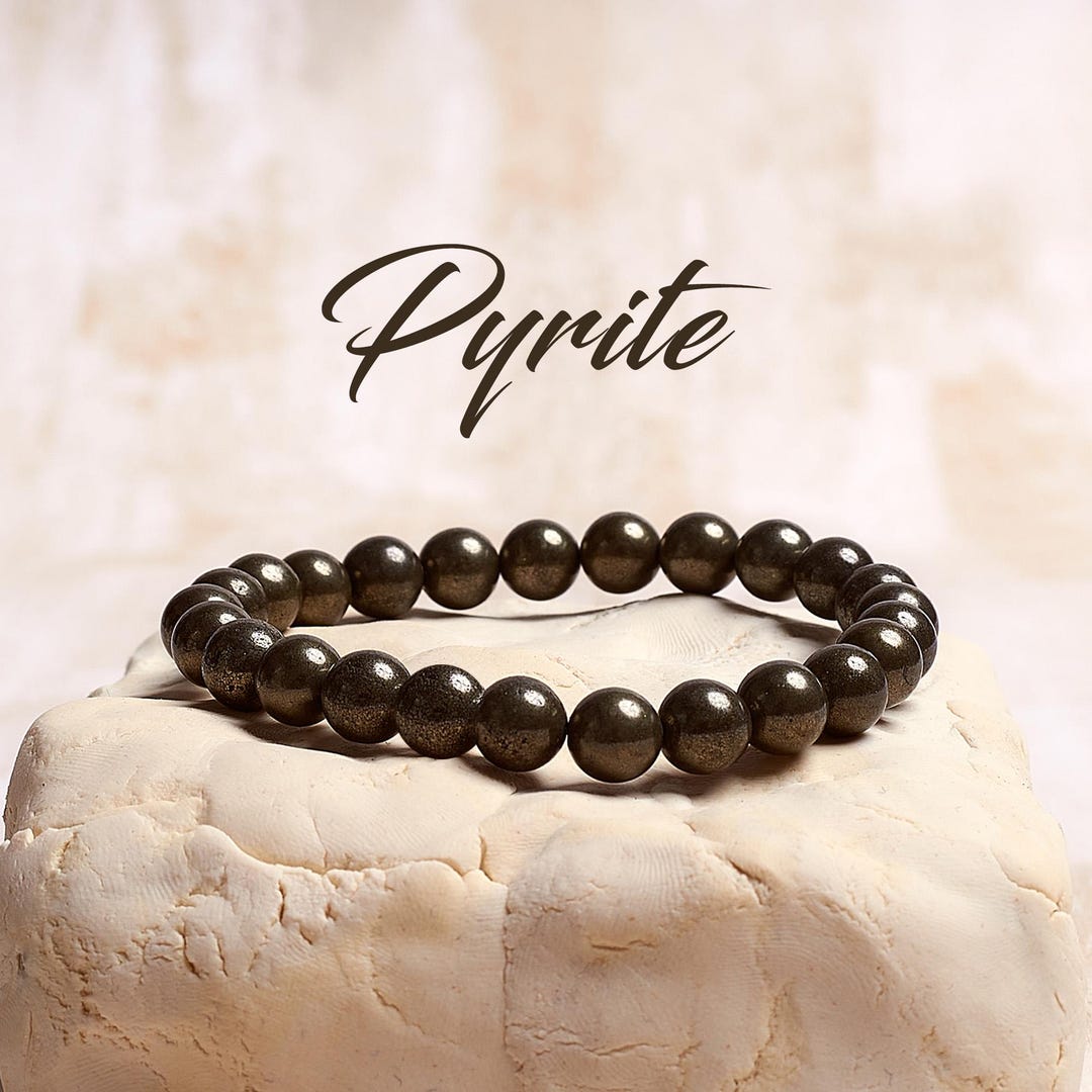 Pyrite Crystal Bracelet, Healing Crystal Bracelet, Golden Stone ...