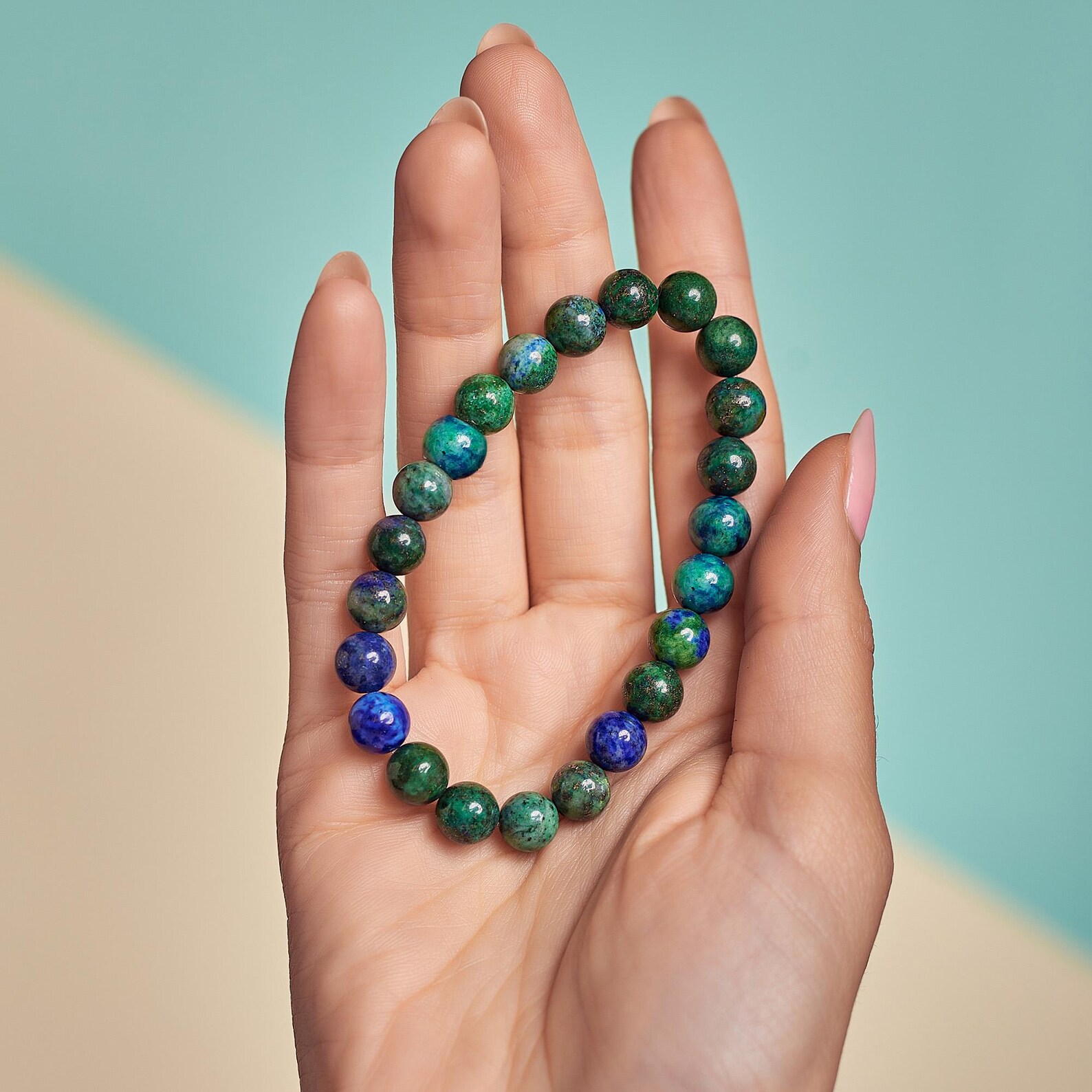 Azurite Bracelet, Crystal Bracelet, Azurite Healing Bracelet, Azurite ...