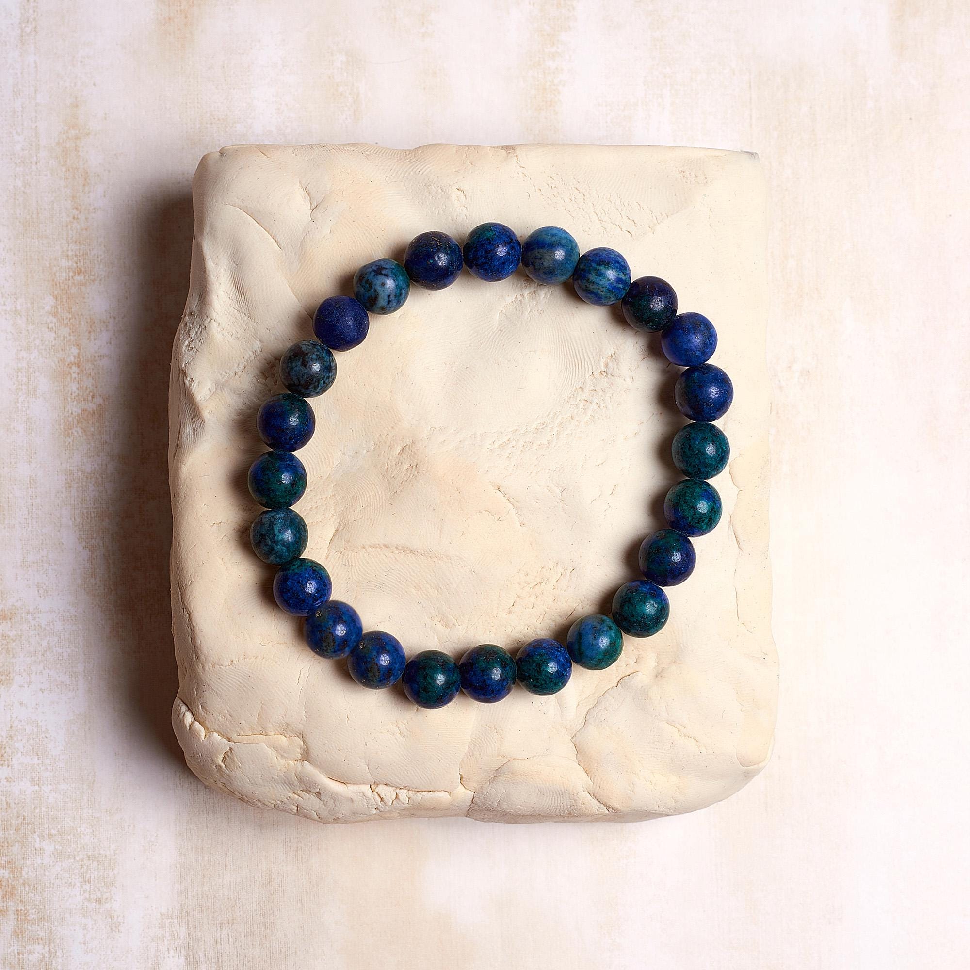 Azurite Bracelet, Crystal Bracelet, Azurite Healing Bracelet, Azurite ...