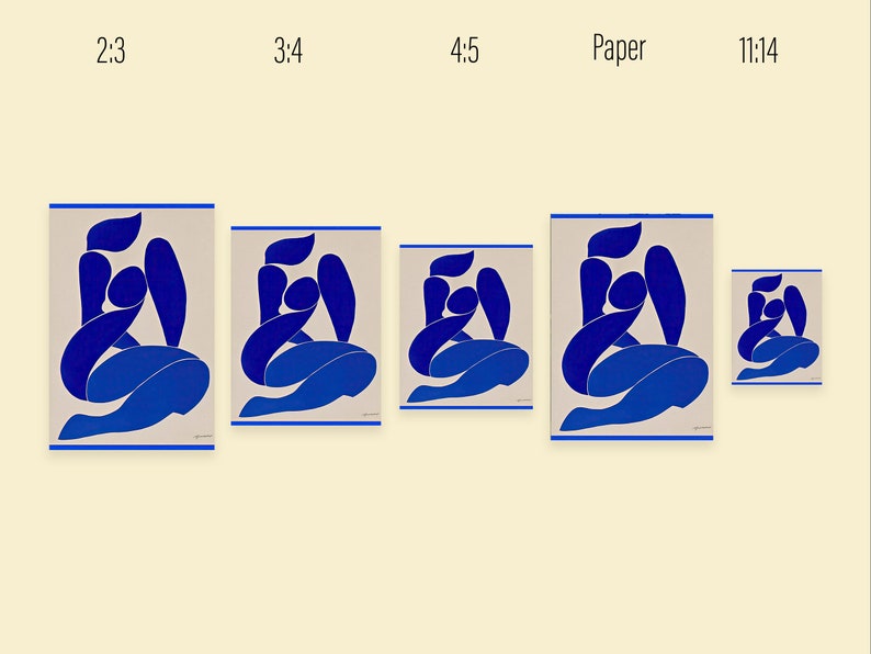 Printable Eccentric Henri Matisse Inspired Abstract Blue Lady - Etsy