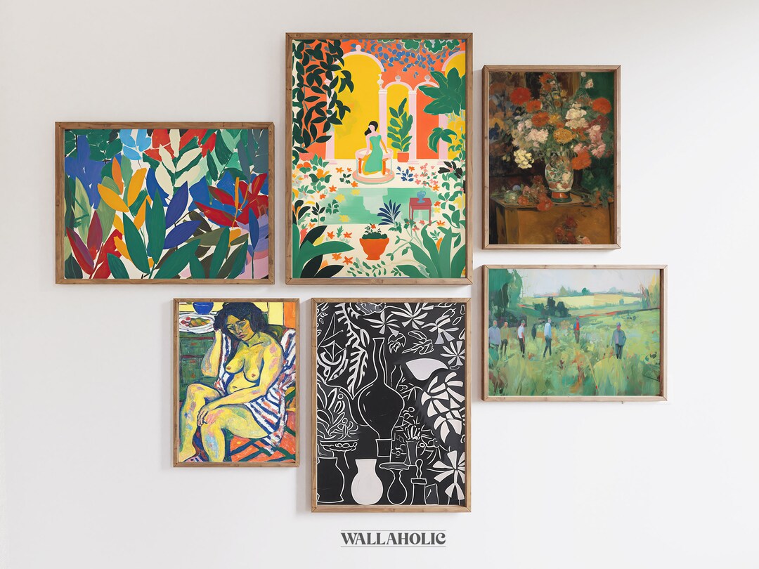 Printable Eccentric Set of 6 Paintings Landscape and Henri Matisse ...