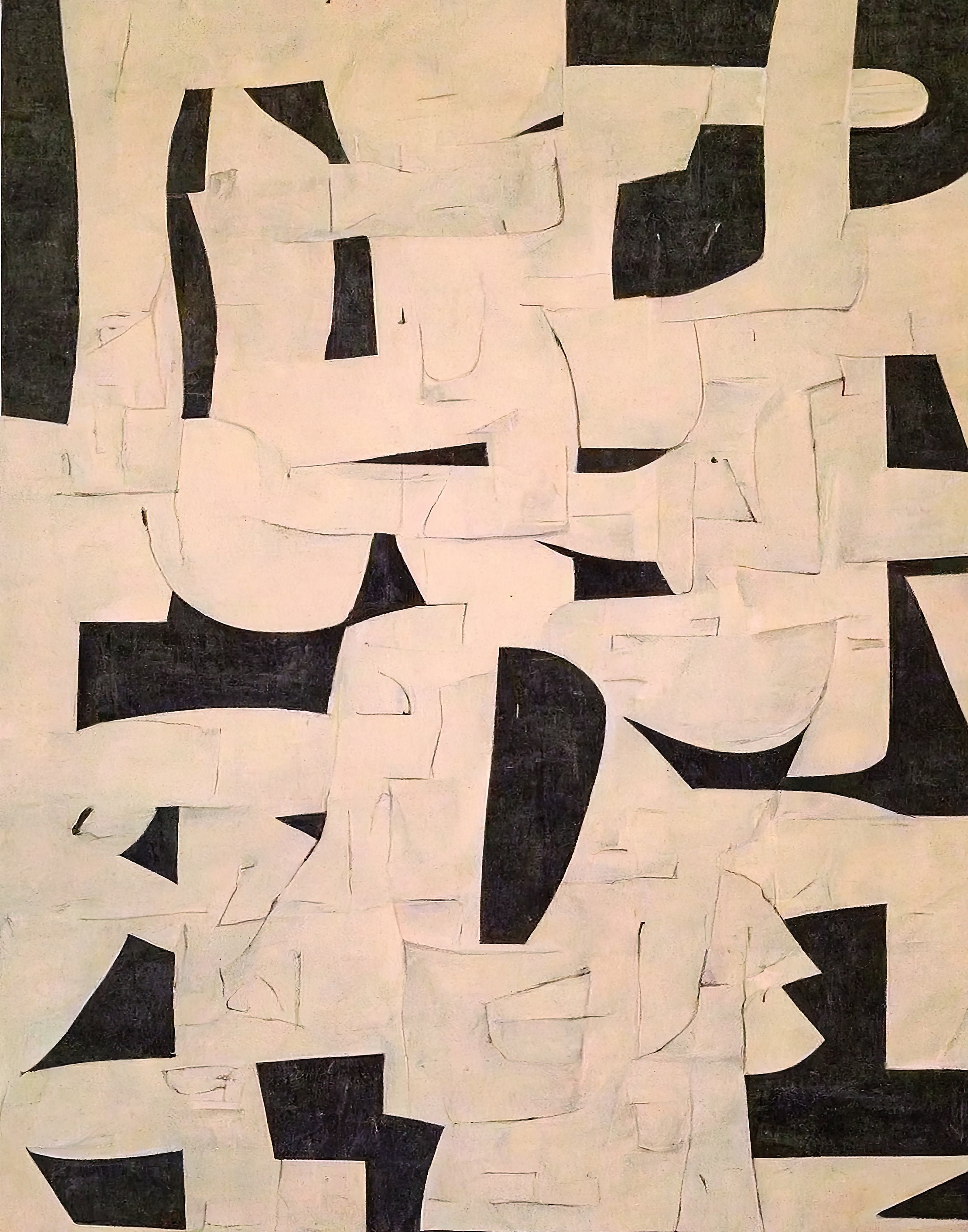 Set of 3 Printable Abstract Printable Black and White Wall Art Prints ...