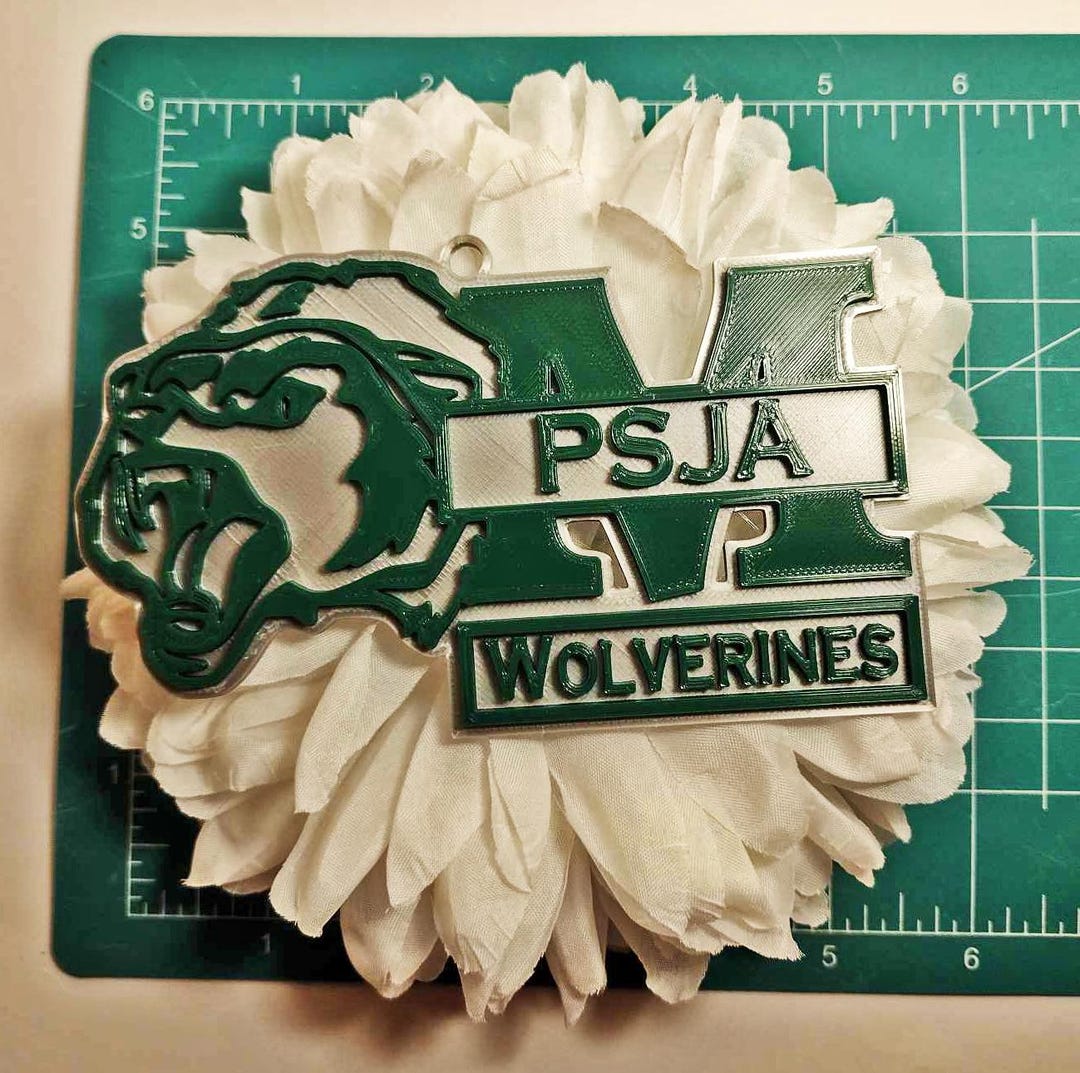 PSJA Memorial Wolverines High School Custom Large School LOGO PLASTIC ...