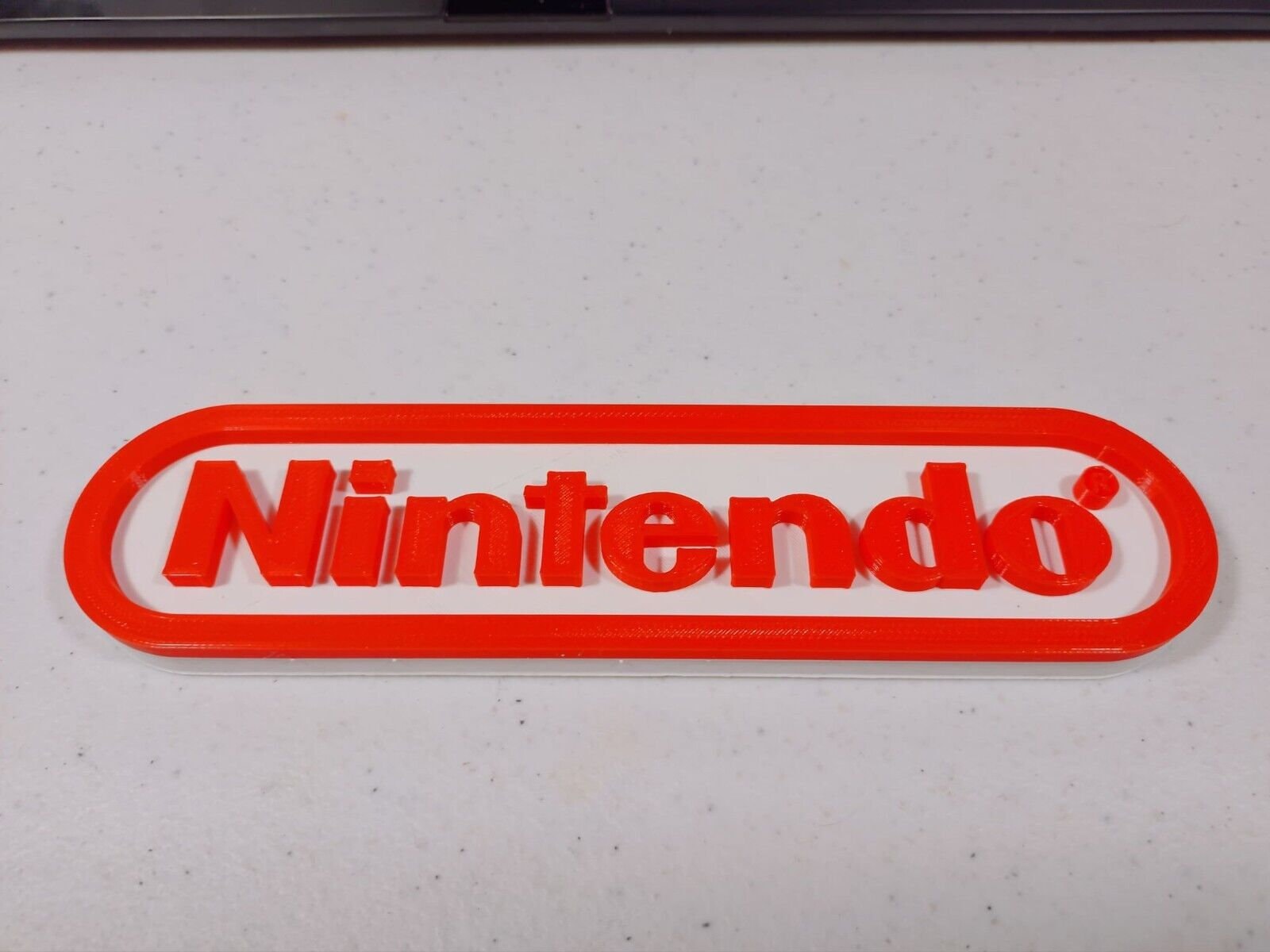 Nintendo Logo Sign - 3D Printed - 3 SIZES - Desk & Shelf Art, Wall ...