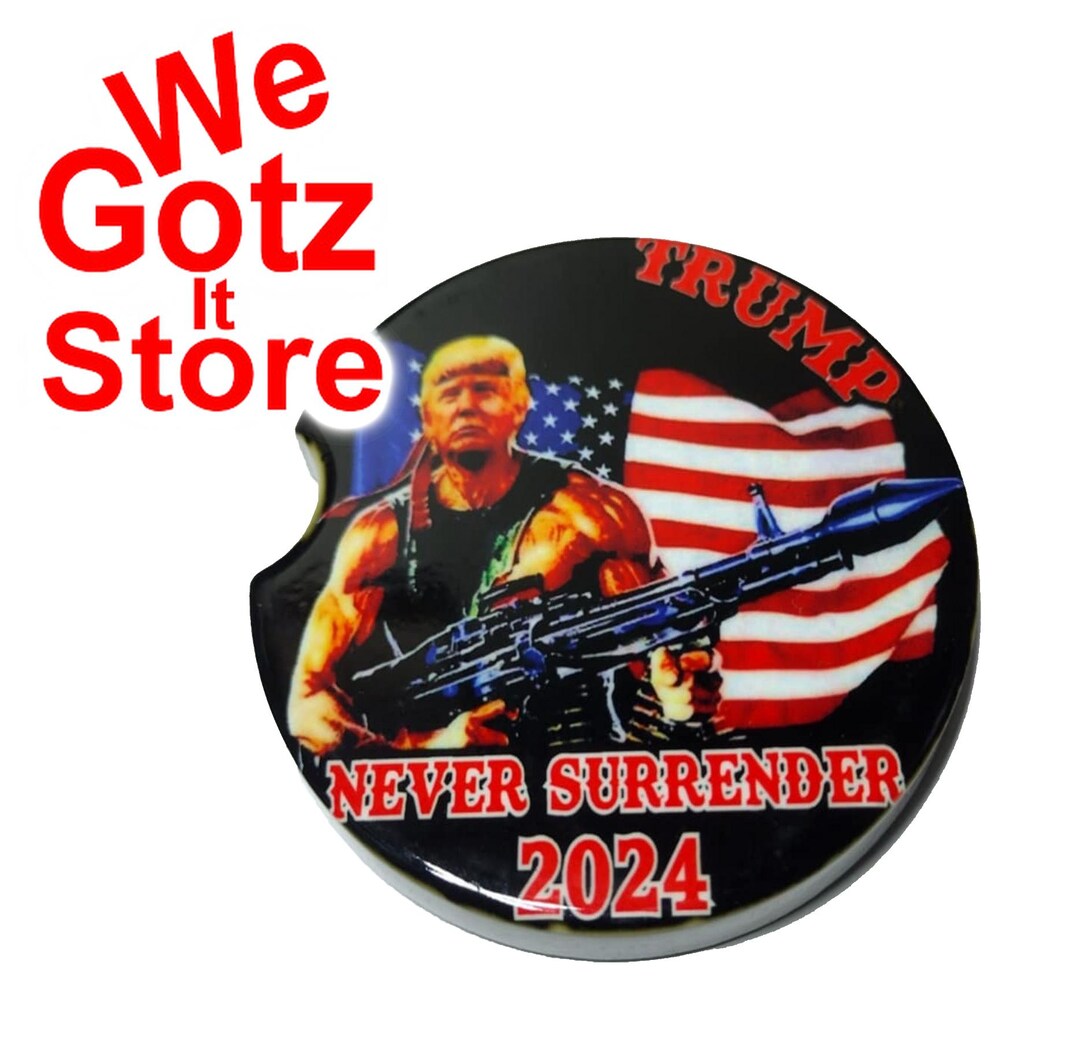 Trump Rambo MAGA 2024 Ceramic Car Coaster - Set of 2 Coasters - Etsy