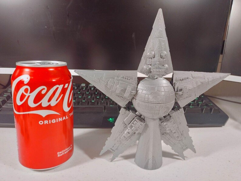 Star Wars Death Star Christmas Tree Topper (3d Printed) Silver Silk - Etsy