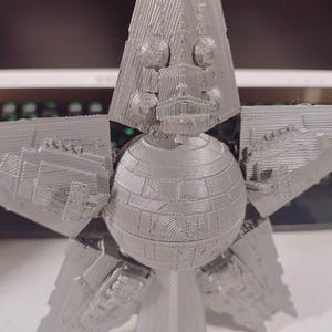 Star Wars Death Star Christmas Tree Topper (3d Printed) Silver Silk - Etsy