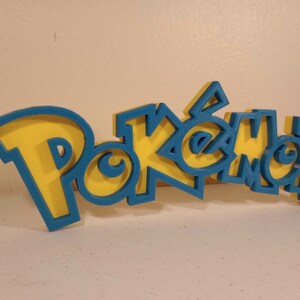 Pokemon Sign 3D Print Shelf Wall Decoration Free Shipping - Etsy