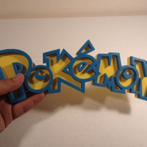 Pokemon Sign 3D Print Shelf Wall Decoration Free Shipping - Etsy